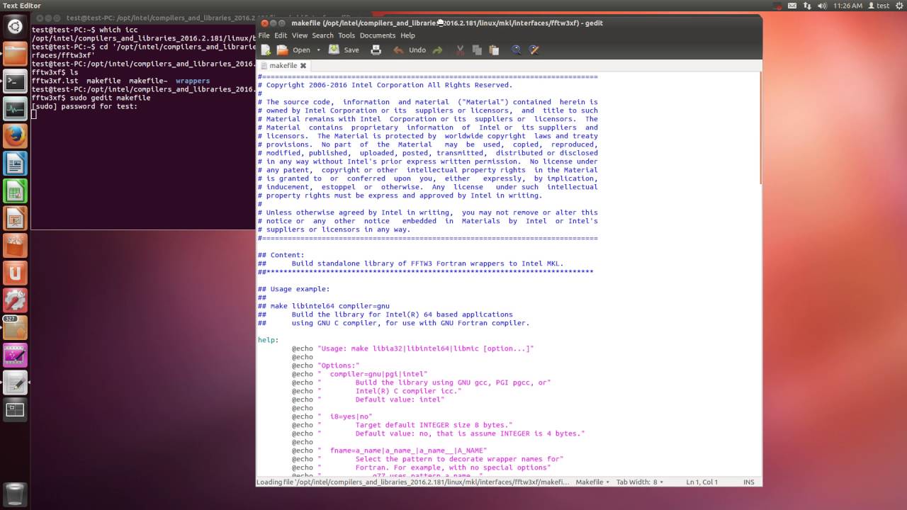 fftw3xf compile (intel compiler, silent)