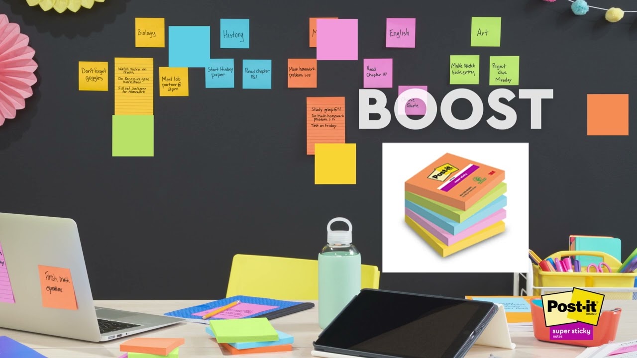 Post-it® 2022 Colour Collection - Application Imagery of Full Range