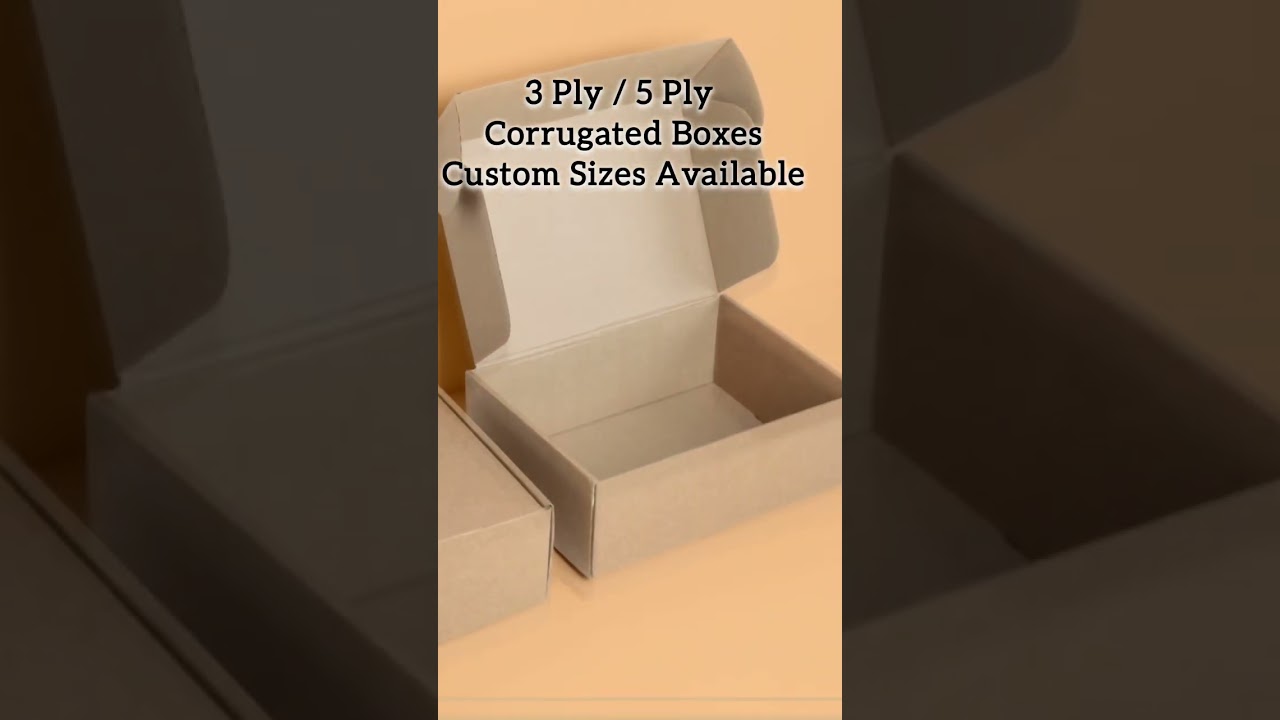 3 Ply / 5 Ply Corrugated Boxes – Custom Sizes Available. order now #youtubeshorts #corrugatedboxes