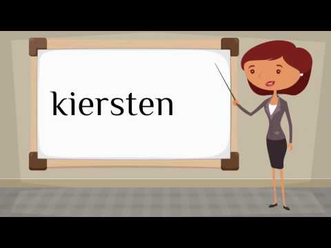 How do you say 'Kiersten' in Spanish?