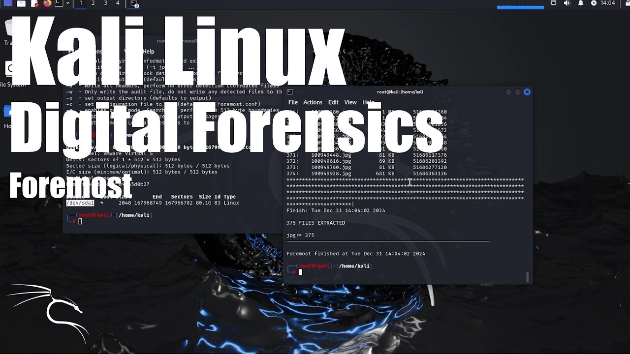 Digital Forensics with Kali Linux : FOREMOST