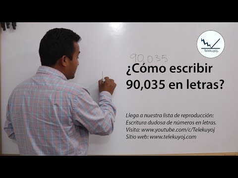 Cómo escribir 90,035 en letras