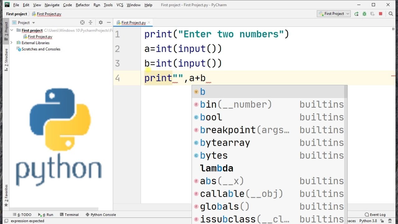 Getting INPUT during execution in Python using PyCharm