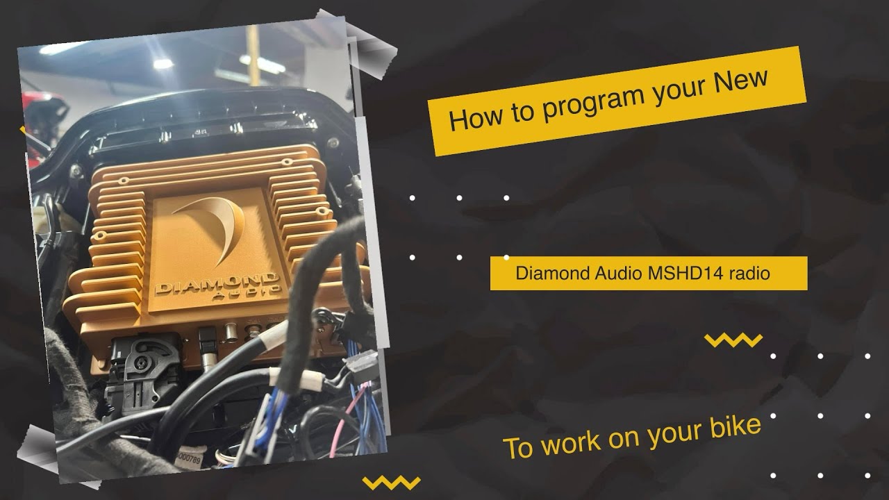 How to program your new Diamond audio MSHD14 Harley Davidson radio to work with your Bike.