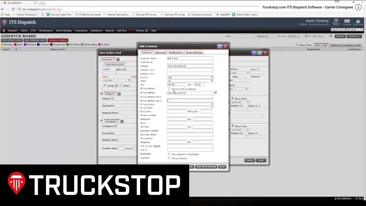 Driver Load Information: ITS Dispatch Software | Truckstop