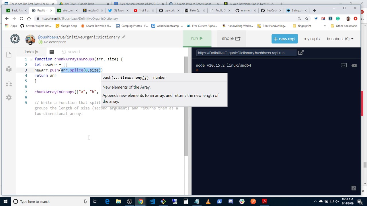 Basic Algorithm Scripting Chunky Monkey Solution - freeCodeCamp