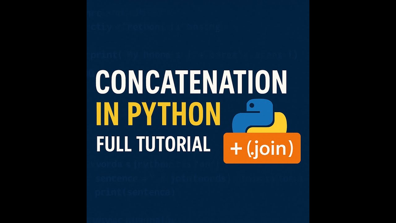 Python String Concatenation – Full Tutorial | +, join(), f-strings & Best Practices 🚀