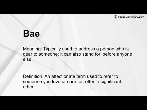 Bae Meaning