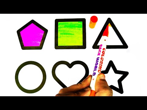 Shapes Coloring Video | Geometric Shapes Colouring Pages | Shapes Coloring Pages Preschool