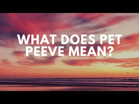 What does pet peeve mean?