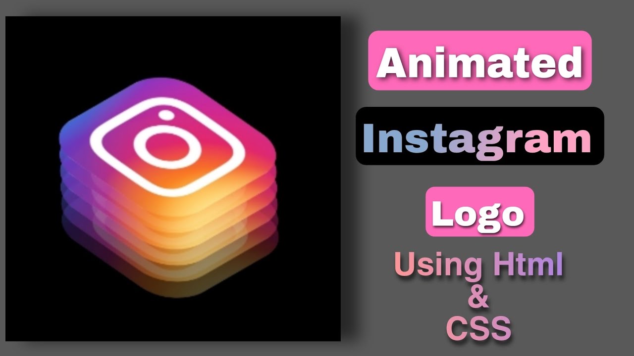 Create Animated Instagram Logo Using HTML and CSS | Logo animation #youtube #youtubevideo