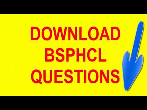 BSPHCL QUESTION PAPER DOWNLOAD LINK BELOW