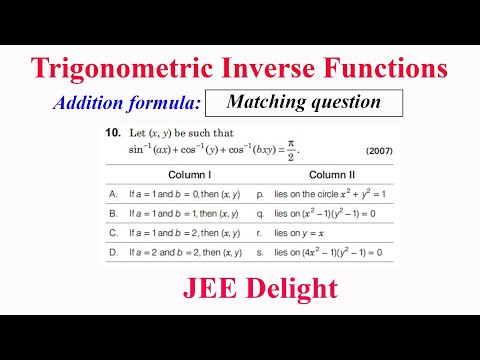Solved Examples for JEE: Inverse Trigonometric Functions- 13 Video Lecture