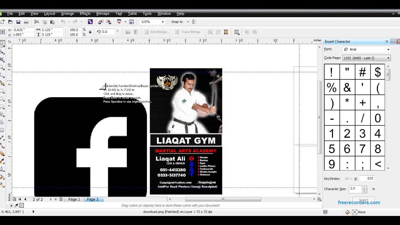 how to create icon in corel draw using free vectors
