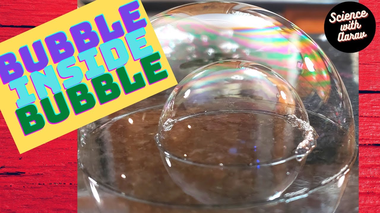 Bubble inside bubble experiment | Soap bubble |Easy science experiment