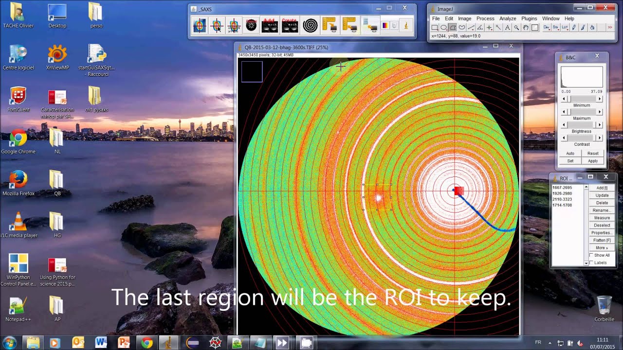 imageJ for SAXS part4