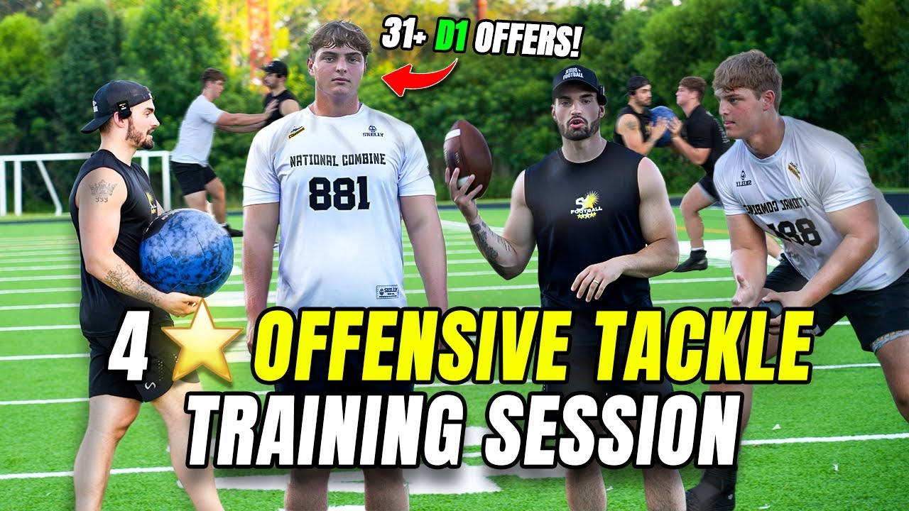 4 Star Offensive Lineman Training Session (33+ D1 Offers)