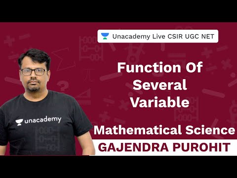 Function Of Several Variable Video Lecture - Mathematics for IIT JAM, GATE, CSIR NET, UGC NET
