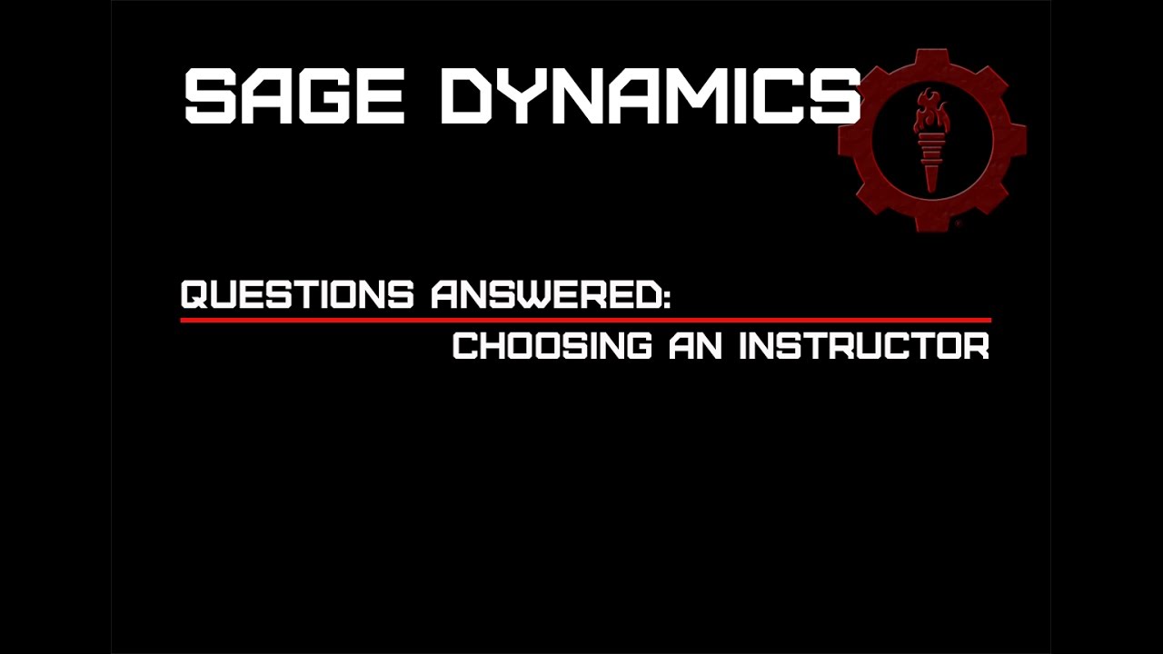 Choosing an Instructor