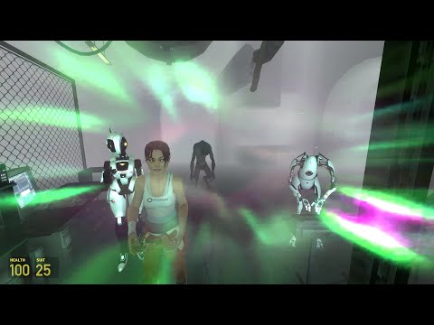 Steam Community :: Video :: Chell Finally Meets Gordan Freeman and Tries to Teleport him to ...