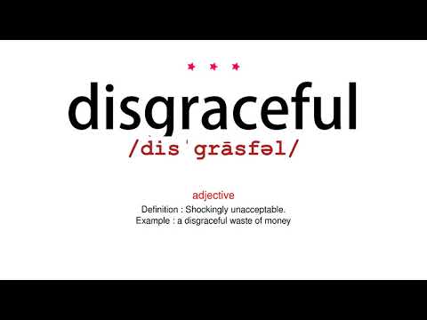 How to pronounce disgraceful - Vocab Today