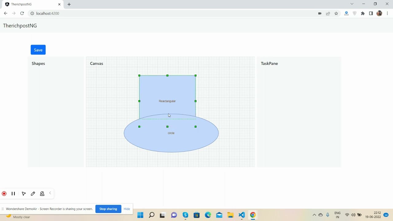 Mxgraph Angular Drag Drop Shapes Inside Canvas