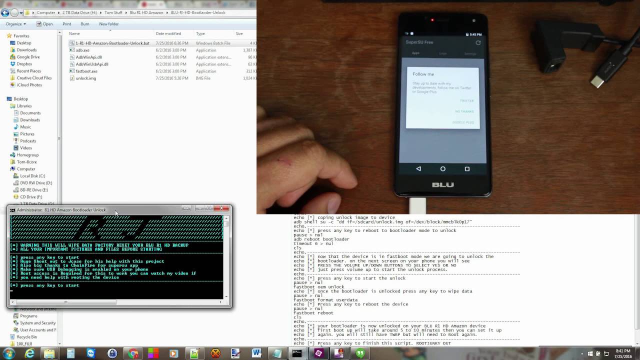 How to unlock the bootloader on the Blu R1 HD Amazon Version