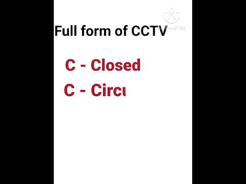 Full form of CCTV | CCTV ka full form | #cctv #fullform