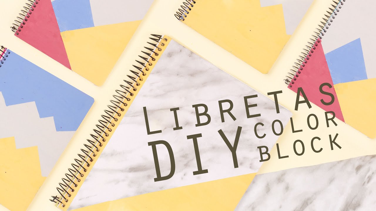 Libretas decoradas al estilo color block – Manualidades para la vuelta ...