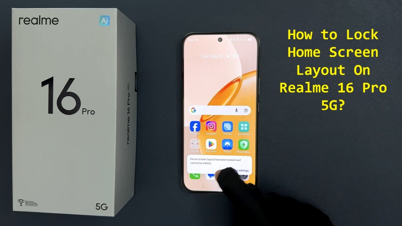 How to Lock Home Screen Layout On Realme 16 Pro 5G?