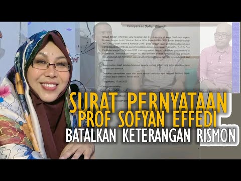 HEBOH !! PROF SOFYAN EFFENDI CABUT PERNYATAANNYA