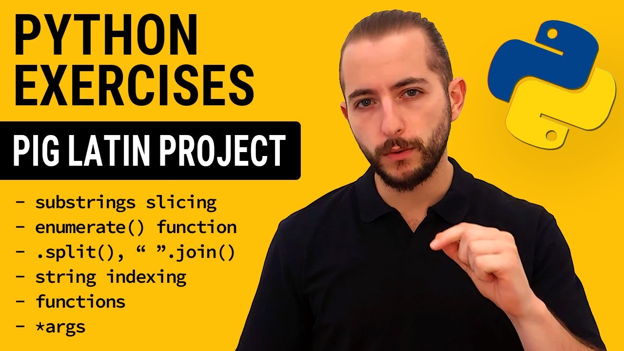 Python Exercise | Beginner Level | Pig Latin Program in Python With Challenges Application