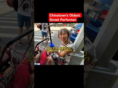 NYC Chinatown’s Oldest Street Performer - 86 Year Old Grandma #chinatown #chinatownnyc #shorts