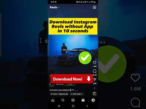 How to download Instagram reels video without app Reel download shortcut iPhone 2023 Android PC Mac