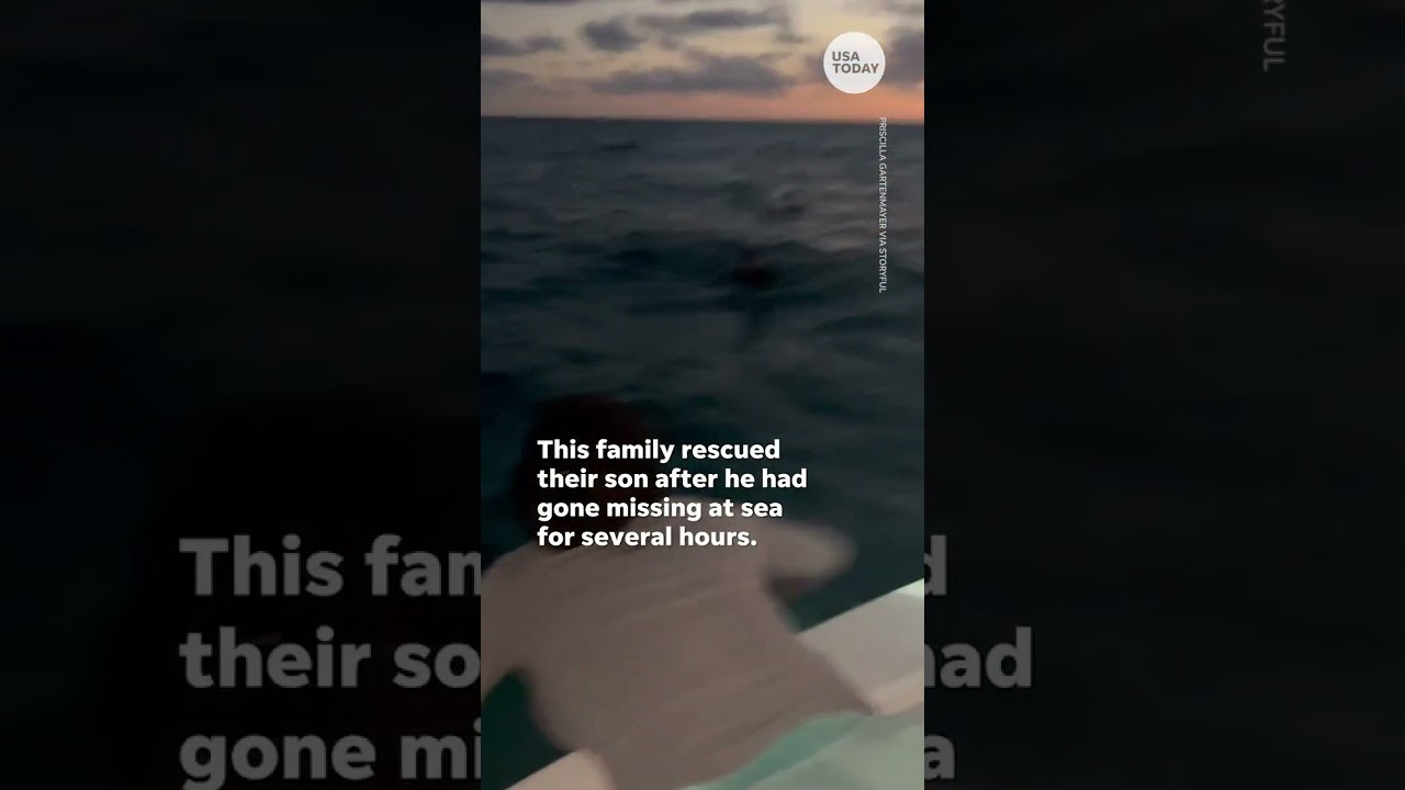 Heartwarming moment family finds young diver lost at sea in Florida | USA TODAY #Shorts