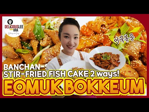 EOMUK-BOKKEUM | Stir-fried Fish Cake, soy and spicy version (Korean Banchan or Side dish)