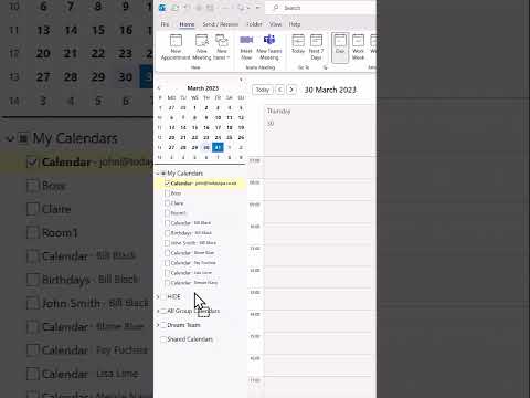 Hide Irritating Calendars In Outlook!