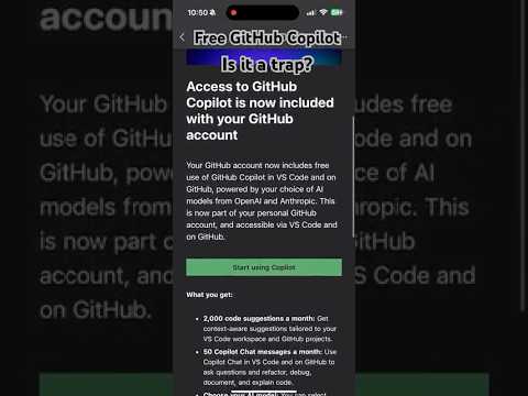 Free Github copilot with VS code #GitHub #githubcopilot #vscode #ai