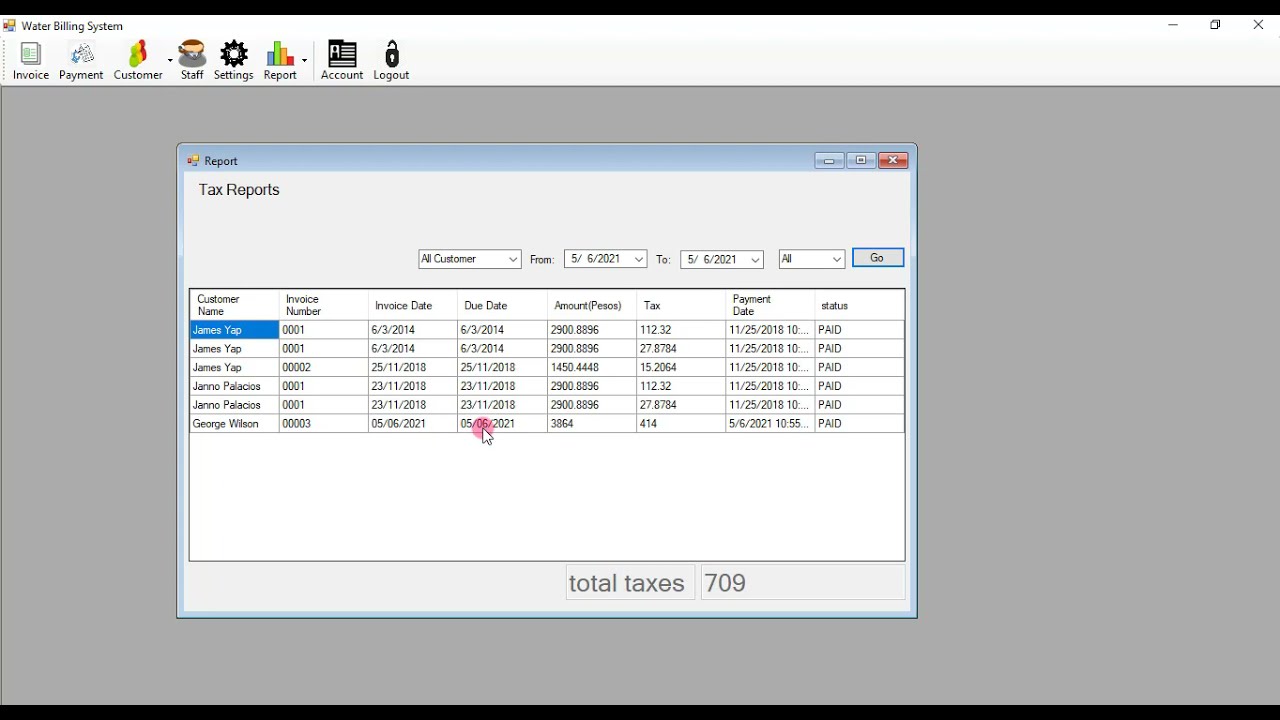Billing System Using VB Net and MS Access Database Demo