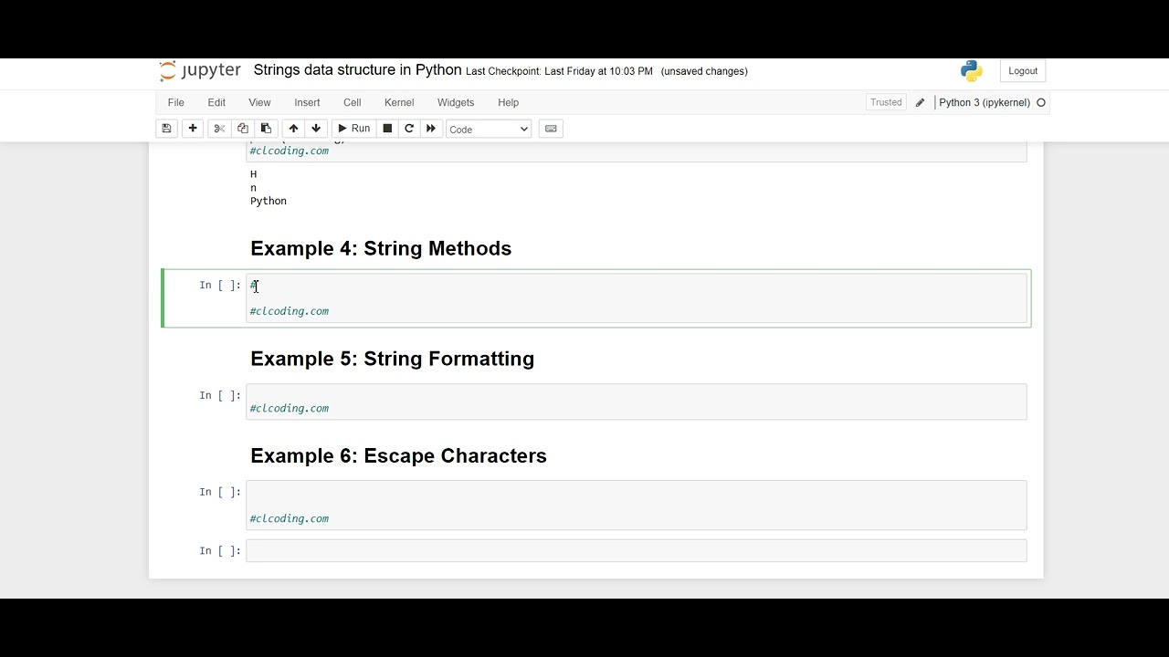 String data structure in Python