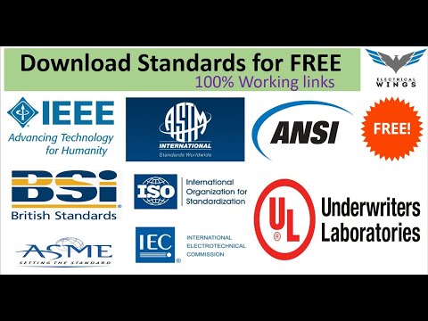 2023 Updated Links to Download IEC/ISO/ASTM/BS/IS/ANSI/UL Standards 100% free of cost.