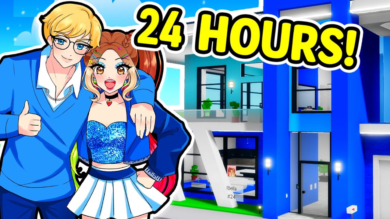 24 HOURS in A BLUE ONLY Brookhaven World Ft. MASON