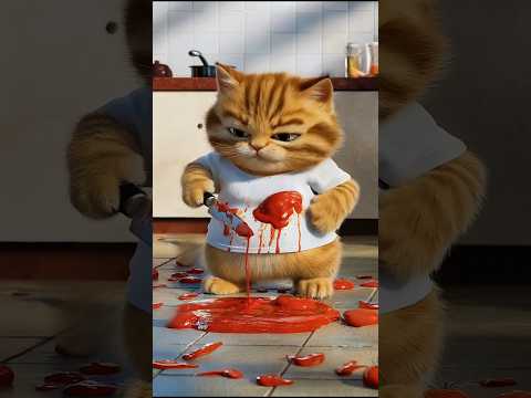 Ai cat story - Police catch the bloody cat #aicat #catlover #aistory #yt