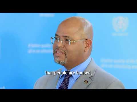 William Macdonald Barbados High Commissioner to Kenya on adequate housing