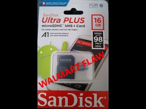 Walmart SanDisk Micro SD Card Flaw