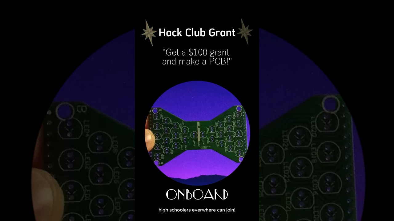Hack.af/pcb #hackclub #pcbs #grants #teenagers #students #coding #teens #circuits #soldering