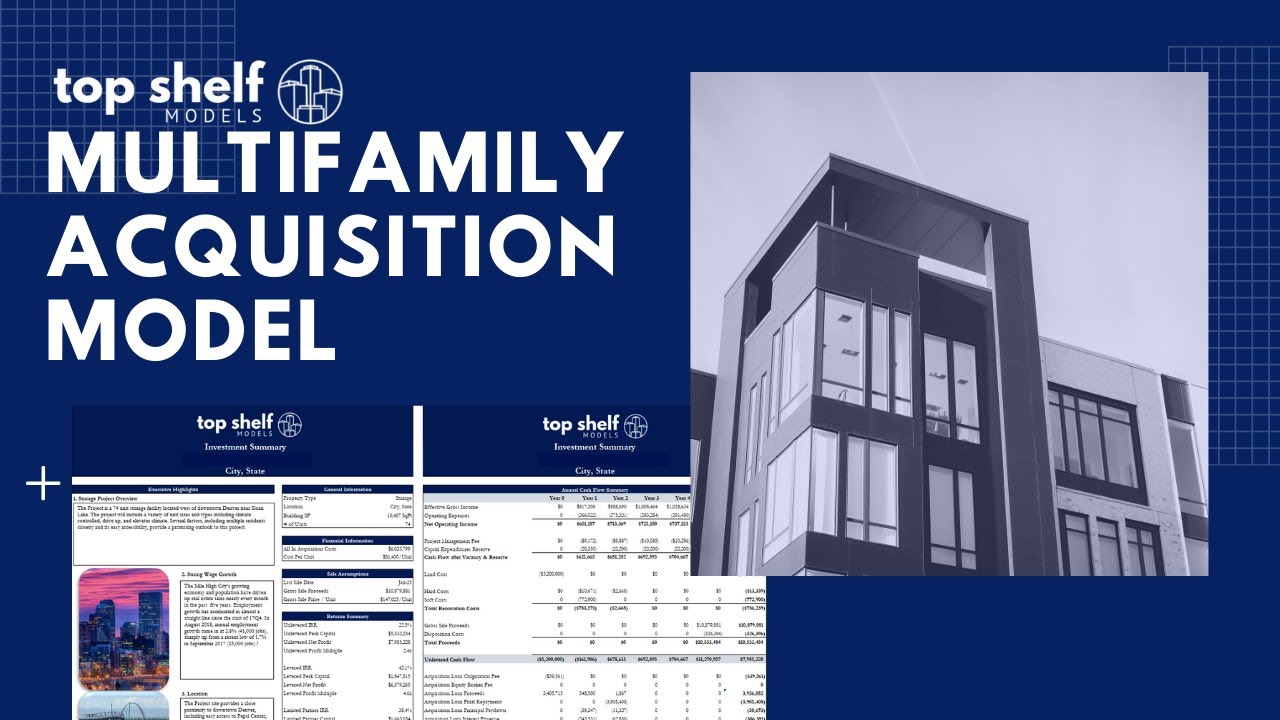 TSM Multifamily Acquisition Excel Financial Model Video