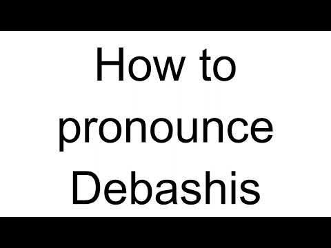 How to Pronounce Debashis (Hindi)