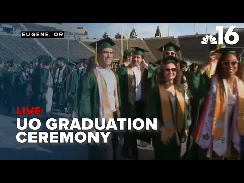 UO Graduation Ceremony at Autzen Stadium.