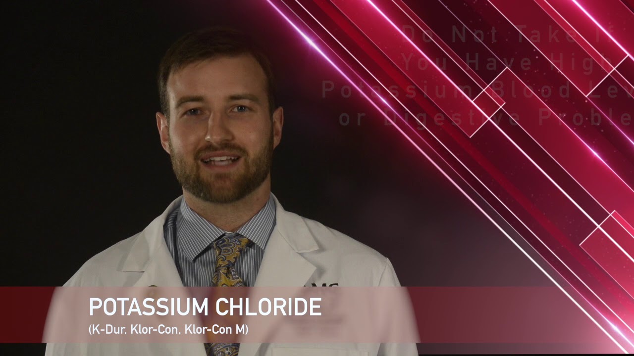 Potassium Chloride Medication Information (dosing, side effects, patient counseling)